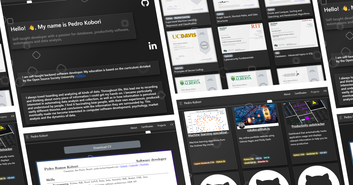 Pedro Kobori's personal portfolio